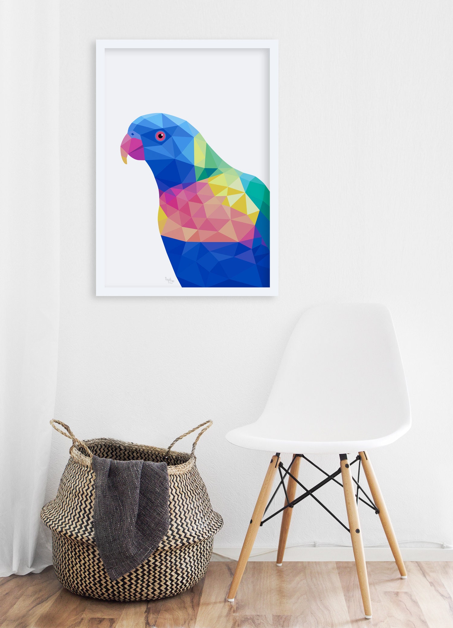 Parrot art, Rainbow lorikeet print, Lorikeet illustration, Rainbow ...