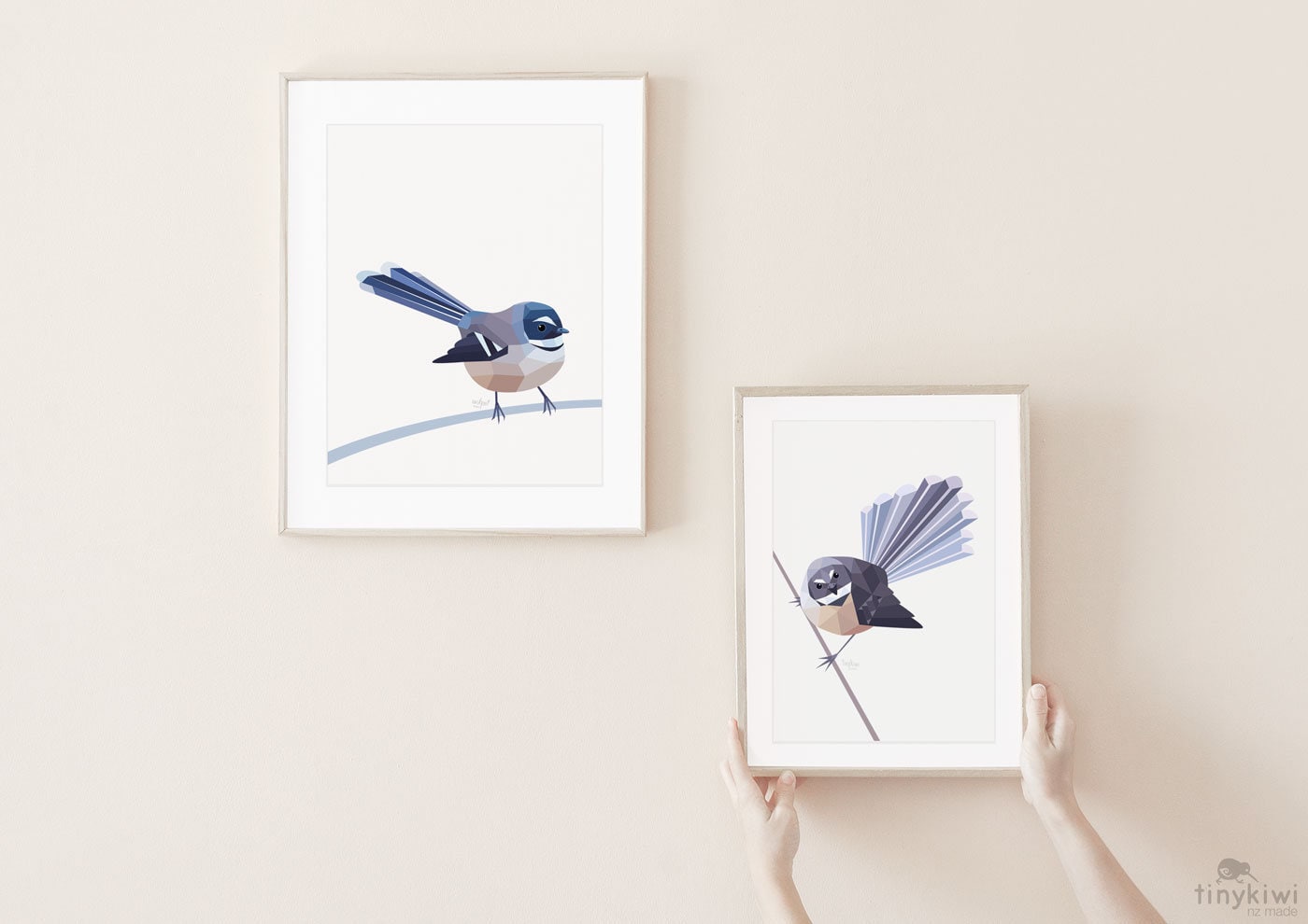 Fantail art, New Zealand fantail print, New Zealand native birds, New ...