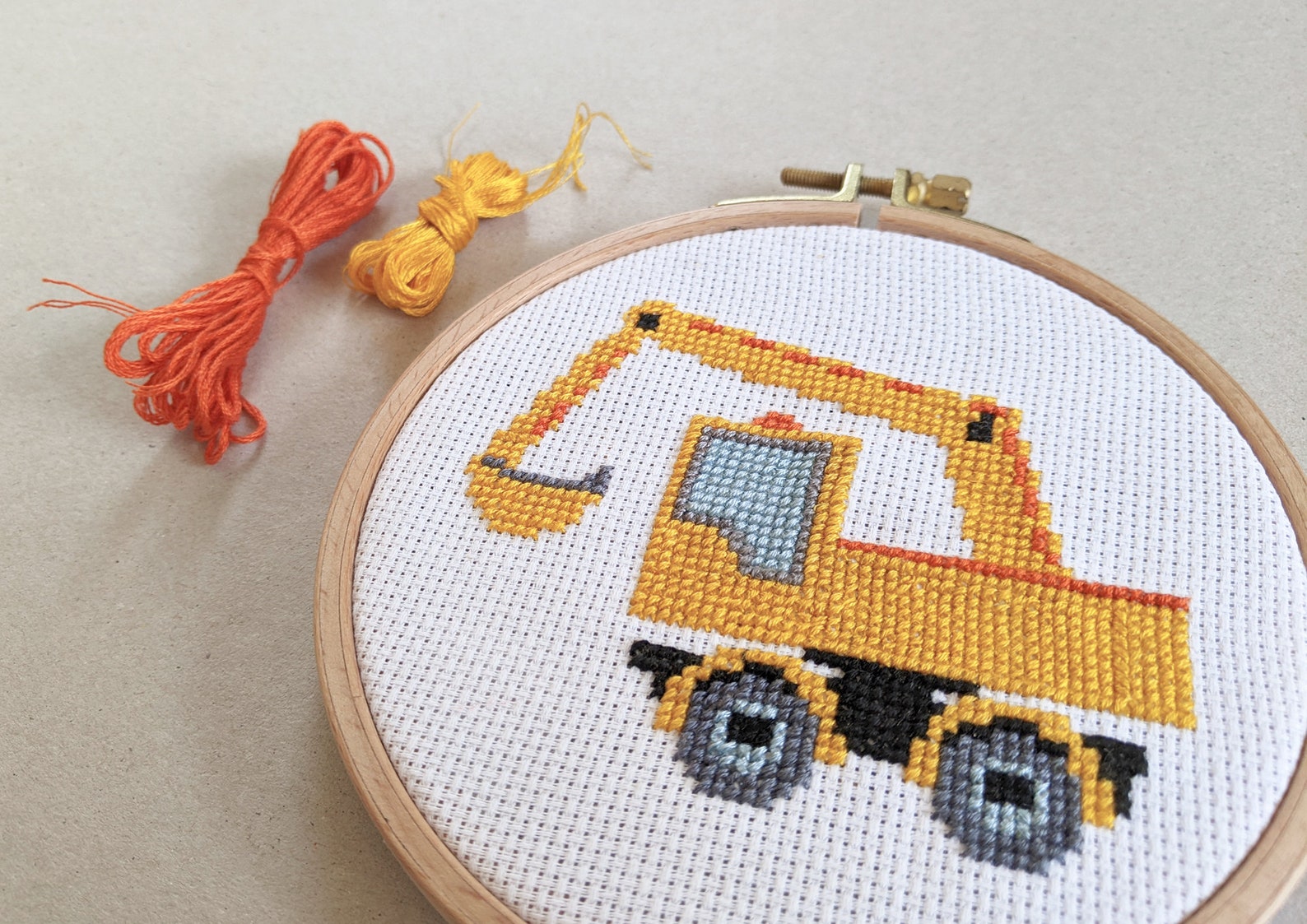 Digger Cross Stitch Pattern Digger Cross Stitch Pdf PDF - Etsy