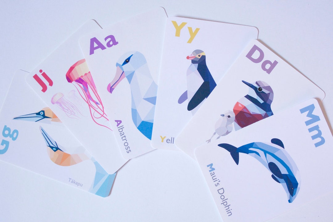 New Zealand ABC Card Set (26 Cards) | Alphabet Art | New Zealand Birds ...