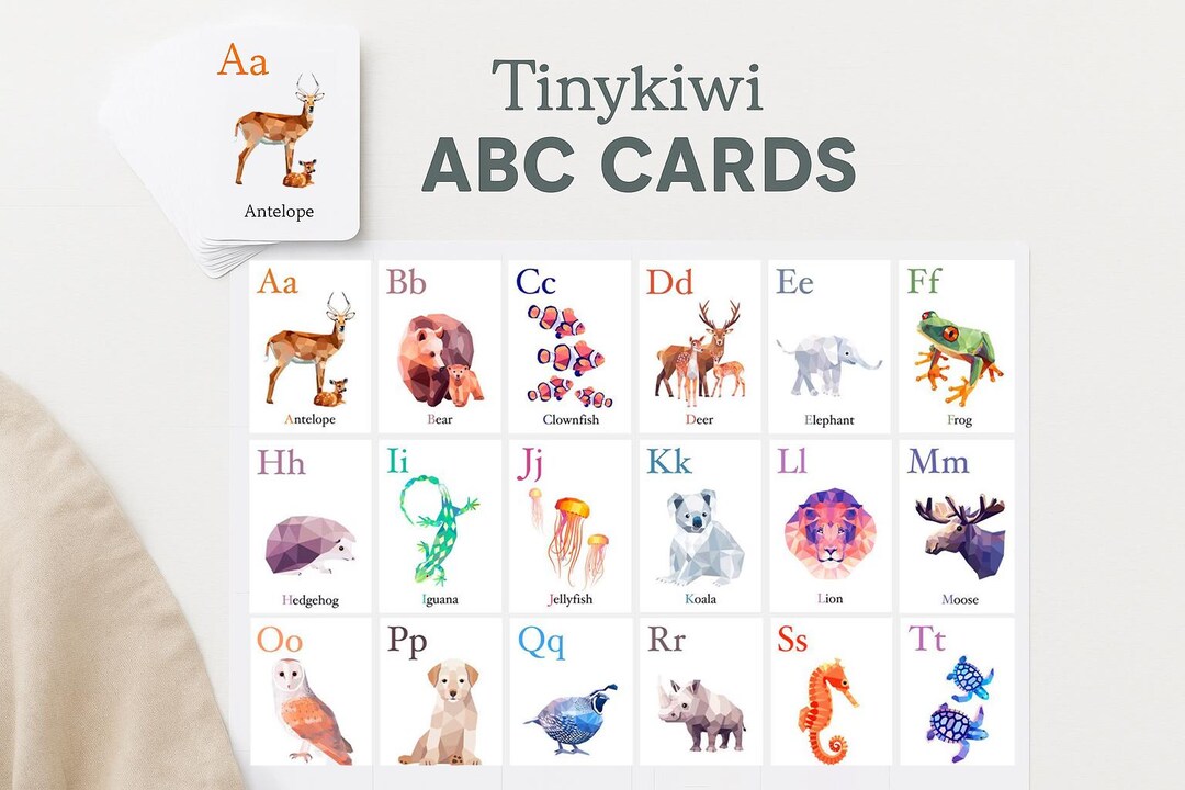 Animal Alphabet Cards: Playful ABC Nursery Wall Art - Etsy