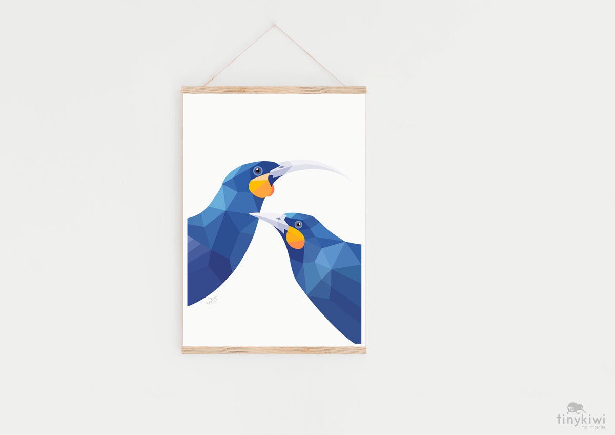 Huia art, Huia print, Huia poster, Extinct bird, Kiwiwana art, New ...