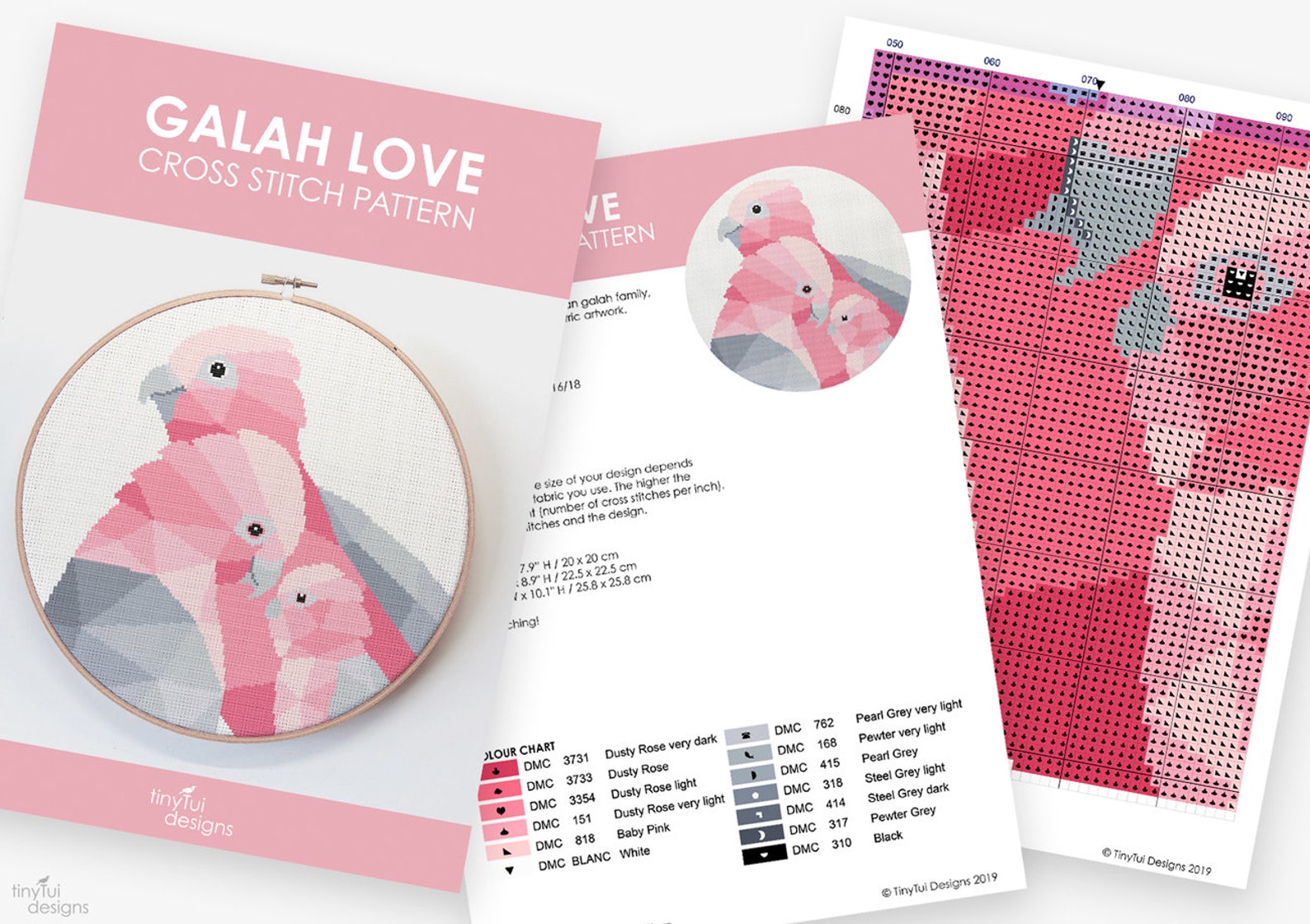 Galah Cross Stitch Galah Embroidery Galah Wall Art Cross - Etsy