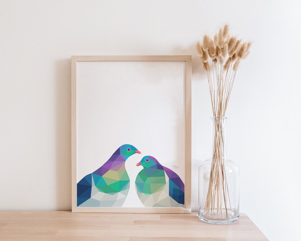 Kereru Art Print: Native New Zealand Bird Illustration - Etsy