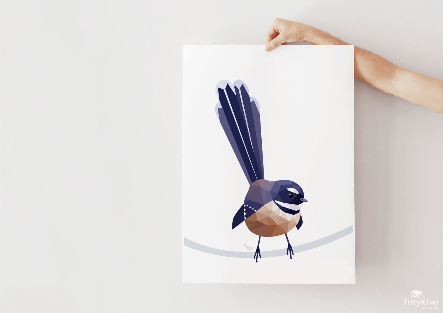 Fantail art, Piwakawaka art, Fantail print, New Zealand fantail, New ...