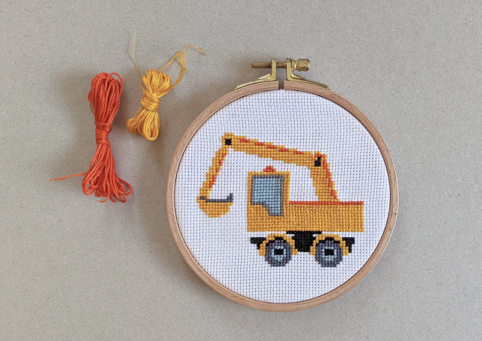 Digger Cross Stitch Pattern Digger Cross Stitch Pdf PDF - Etsy