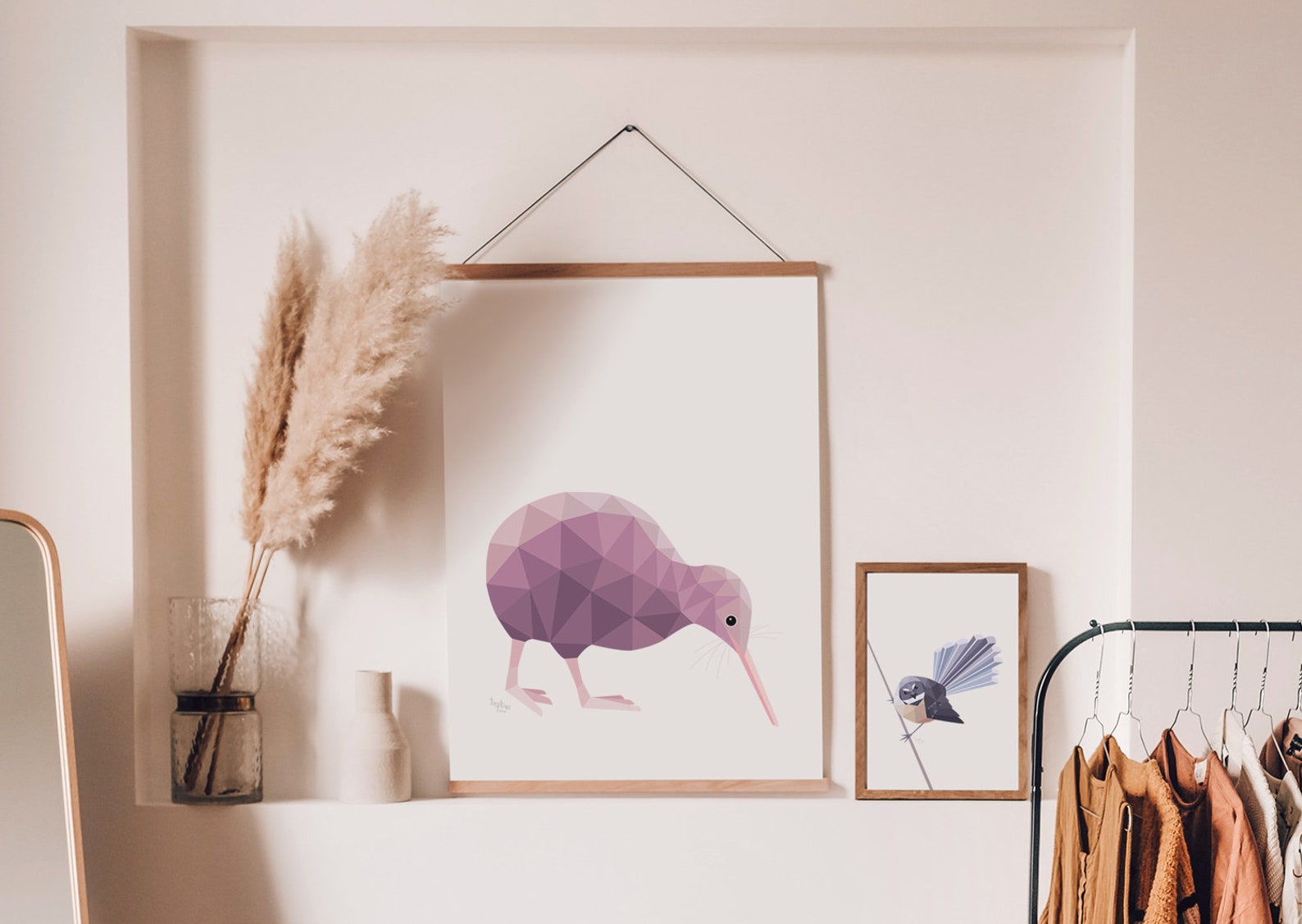 Kiwi Illustration Kiwi Print New Zealand Kiwi Geometric | Etsy