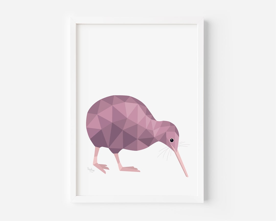 Kiwi Illustration | Kiwi Print | New Zealand Kiwi | Geometric Kiwi ...