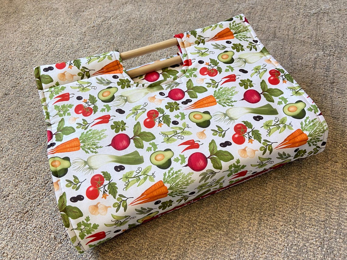 Garden Vegetables Veggies on White Insulated Casserole Carrier ...