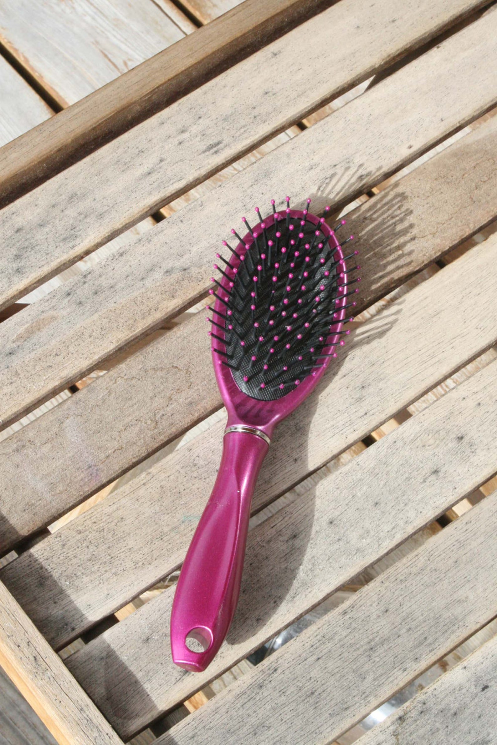 Hand Painted Pink Hair Brush - Floral With 2 Bees - Etsy