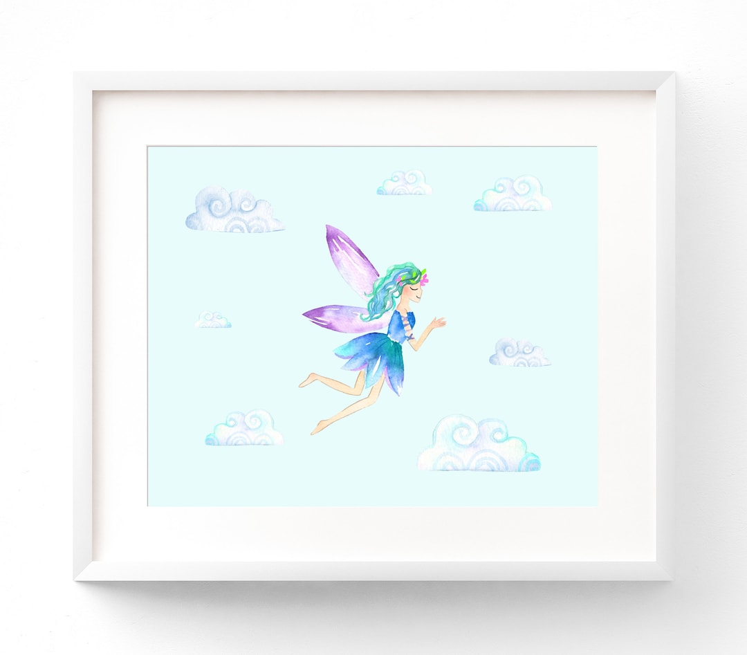 Fairy Princess Wall Art Fairy Nursery Decor Fairy Prints Watercolor ...