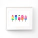 Kids Room Decor Print Rainbow Nursery Print Popsicle Print Ice Cream ...