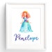 Custom Name Print, Custom Princess Watercolor Nursery Print, Baby Name ...