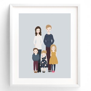 Family Portrait Illustration Custom Family Portrait Drawing ...