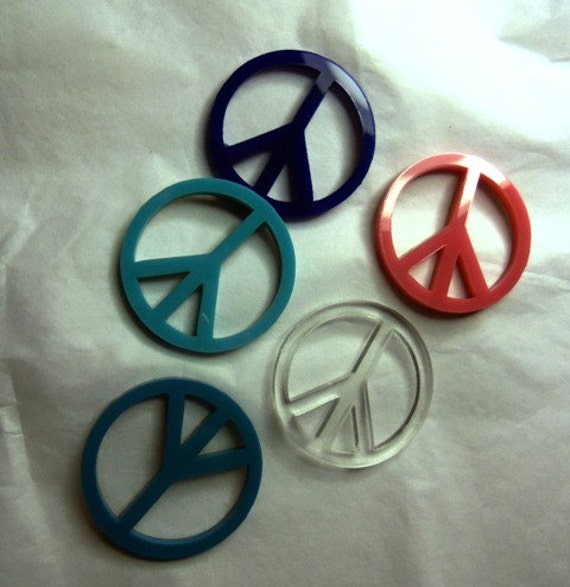 Peace Sign Charms 15 Peace Sign Laser Cut Charms Peace Sign | Etsy