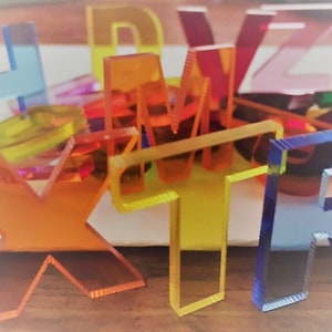ACRYLIC LETTERS, One Inch Letters,snapback,laser Cut Letters,initial ...