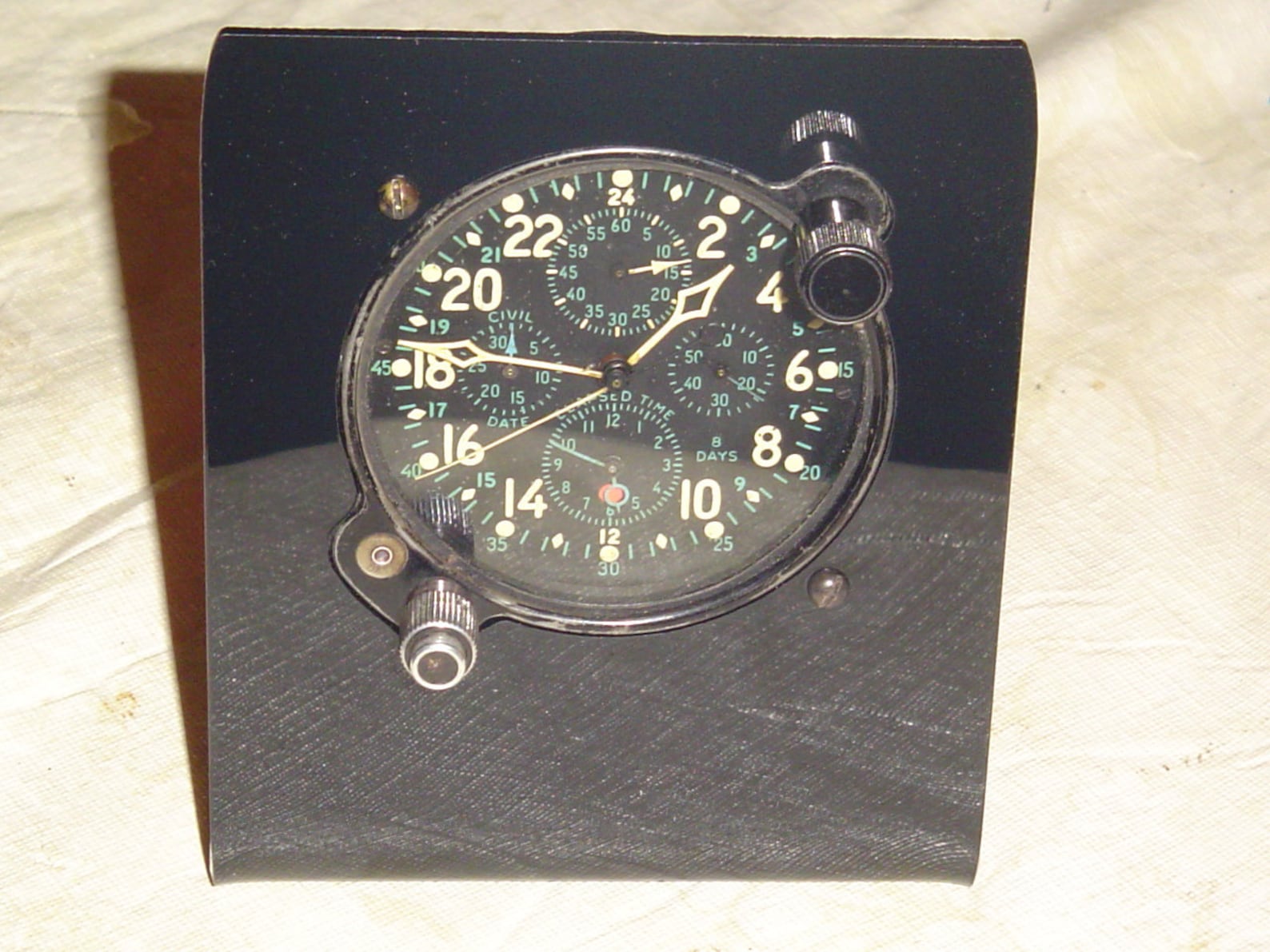 Military Clock Aircraft Clock Stand Wwii Clock Stand Elgin Hamilton ...