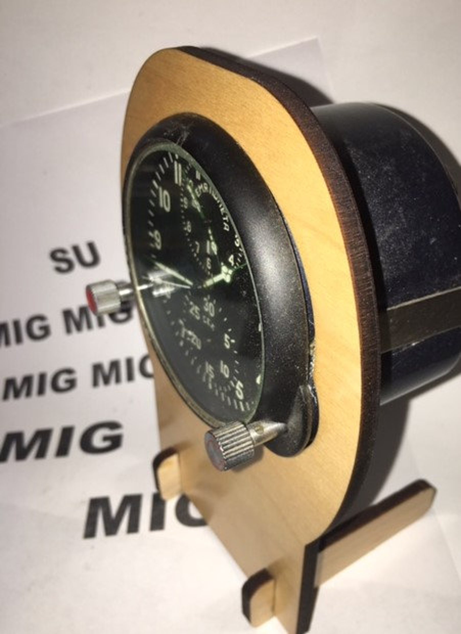 Aircraft Clock Stand russian Tank Clock-arched or SQUARED - Etsy