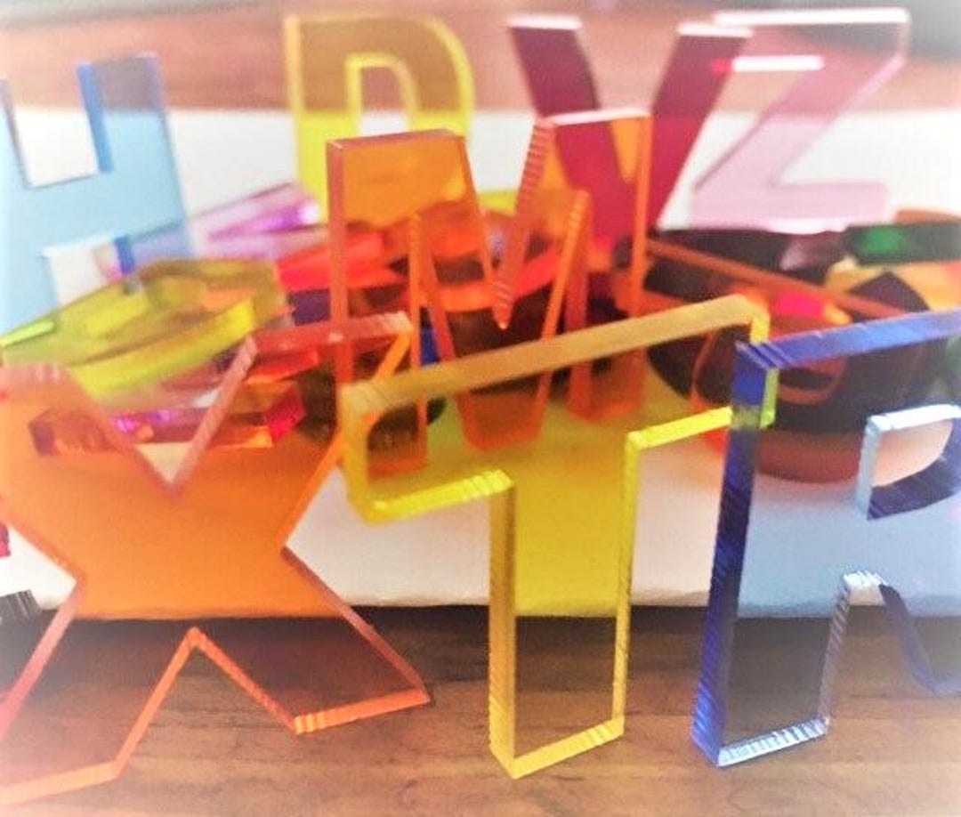 ACRYLIC LETTERS, One Inch Letters,snapback,laser Cut Letters,initial ...