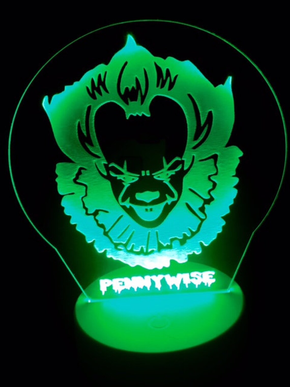 Clown night light led laser cut lamp horror night lights | Etsy