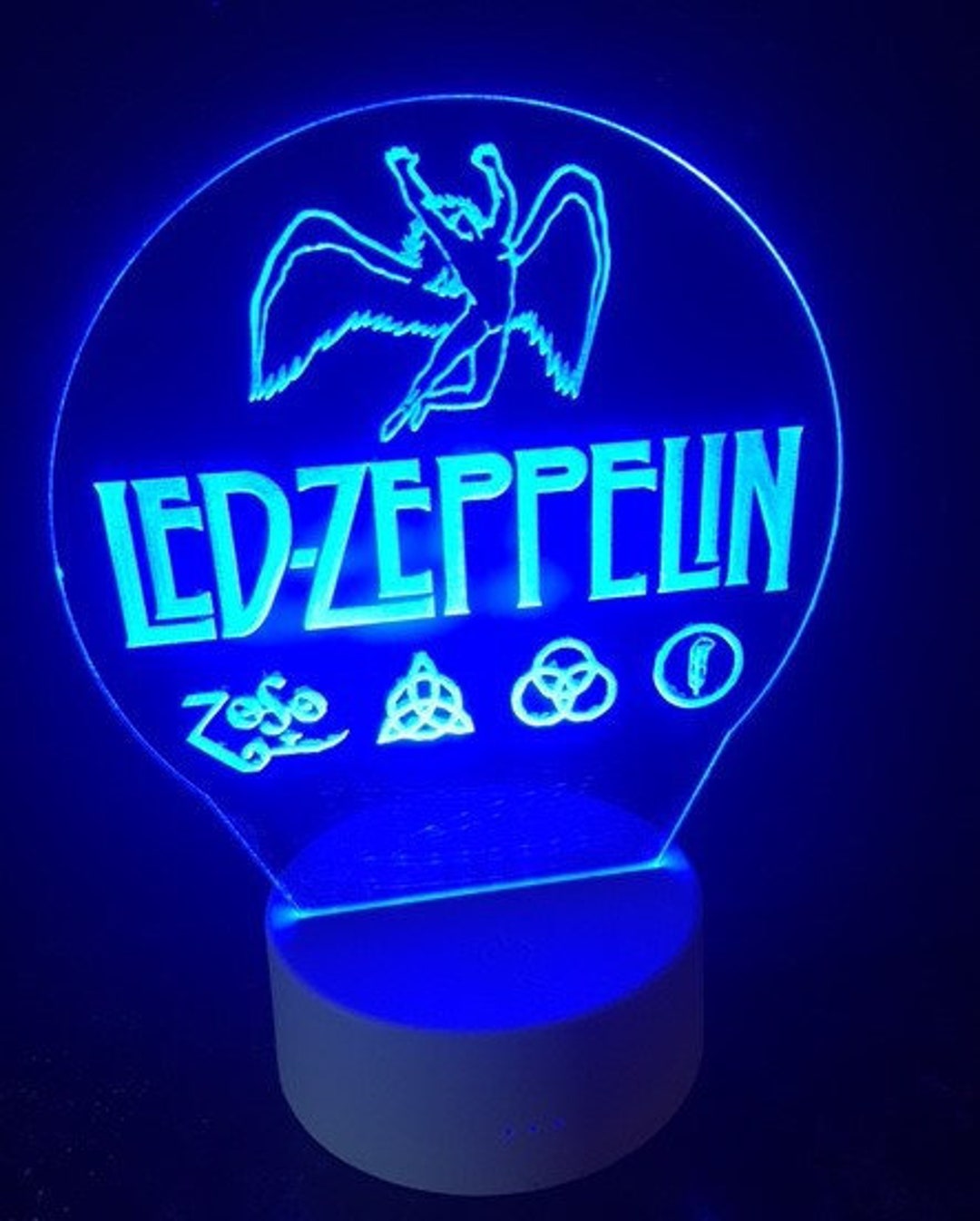 Led Laser Cut Lamp,led Zeppelin,desk Lamps,laser Cut Graphics,led ...