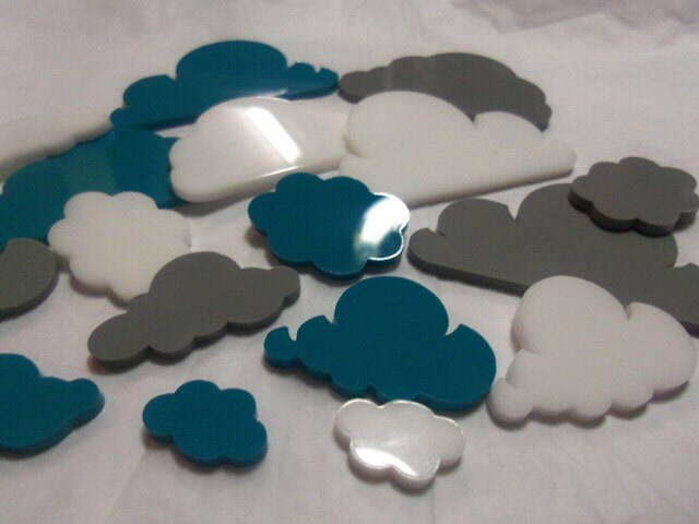 Cloud Charms Clouds Weather Charms Wooden Clouds laser Cut | Etsy