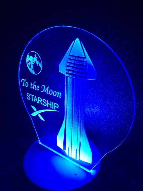 Led Laser Cut Lamp Starship Light Space Ship Light to the | Etsy