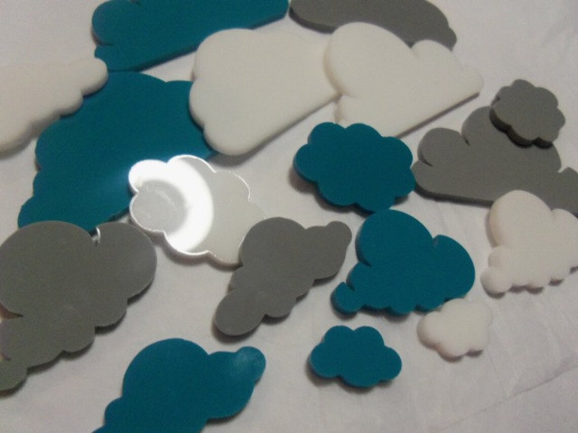 Cloud Charms Clouds Weather Charms Wooden Clouds laser Cut - Etsy