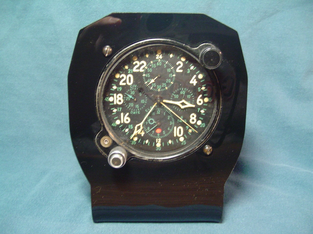 Military Clock Aircraft Clock Stand Wwii Clock Stand Elgin Hamilton ...