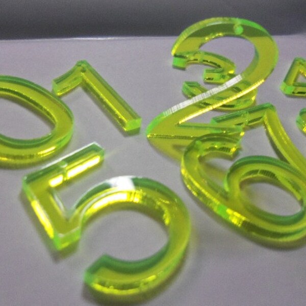 Acrylic Numbers - Etsy