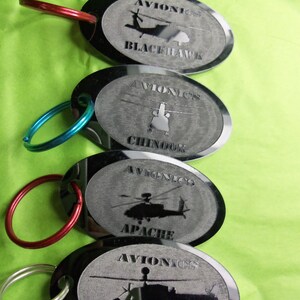 Military Keychains Set, Helicopters Apache Chinook Oh 58D Kiowa Blackhawk Army Aircraft SET OF 4 ...