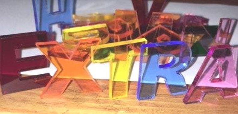 ACRYLIC LETTERS, One Inch Letters,snapback,laser Cut Letters,initial ...