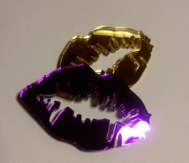 Lip Charms, Lipstick Charms, Laser Cut Charms, Lips,mirror Lips Charms ...