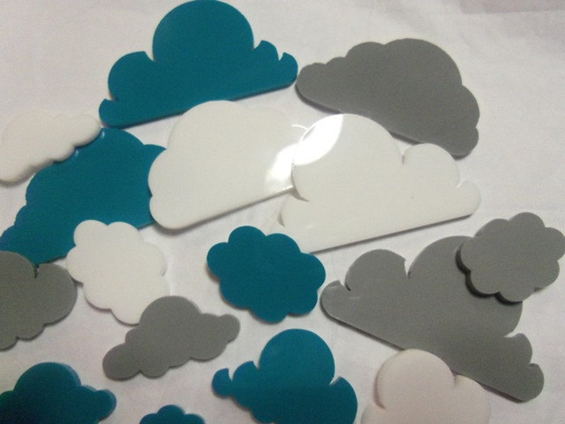 Cloud Charms Clouds Weather Charms Wooden Clouds laser Cut - Etsy