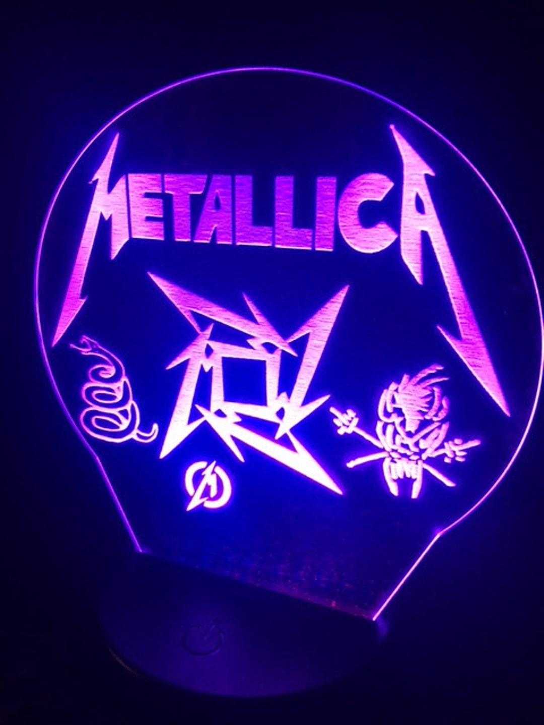 Music Gifts. Heavy Metal Band Light, Floyd, Metallica Desk Lamps, Laser ...