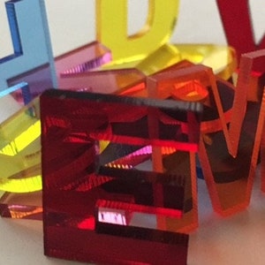 ACRYLIC LETTERS, One Inch Letters,snapback,laser Cut Letters,initial ...