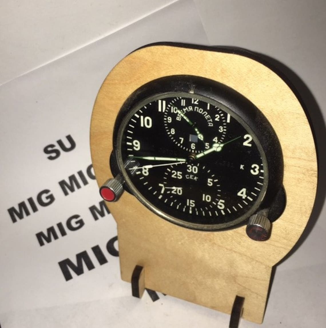 Aircraft clock standsu mig clock CLOCK STAND for vintage | Etsy