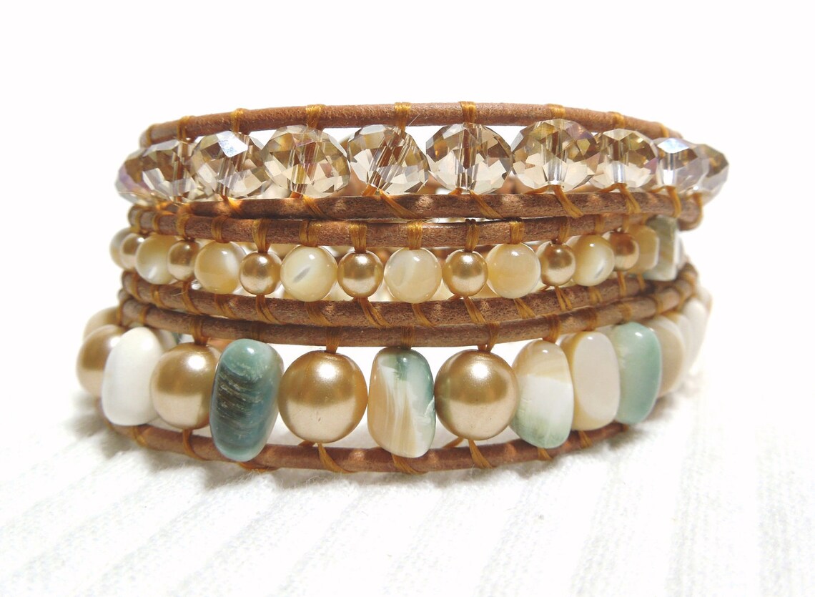 Bold Bauble -- Multi Colored Large Mother of Pearl Nuggets, Cyrstal ...