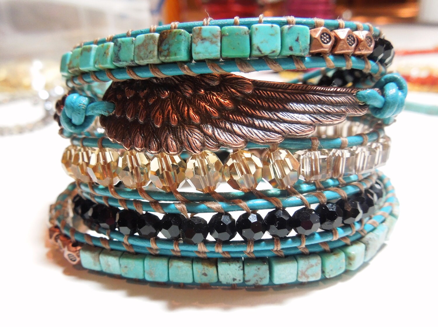 Angel Wing Wrap Bracelet - Etsy