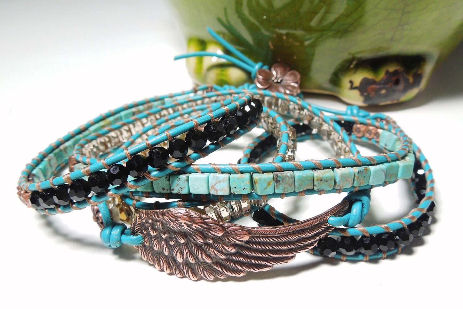 Angel Wing Wrap Bracelet - Etsy