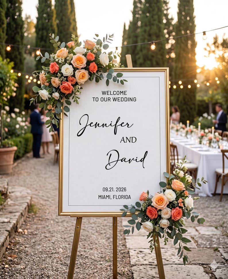 Classic Wedding Sign, Minimalist Wedding Sign, Custom Wedding Print ...