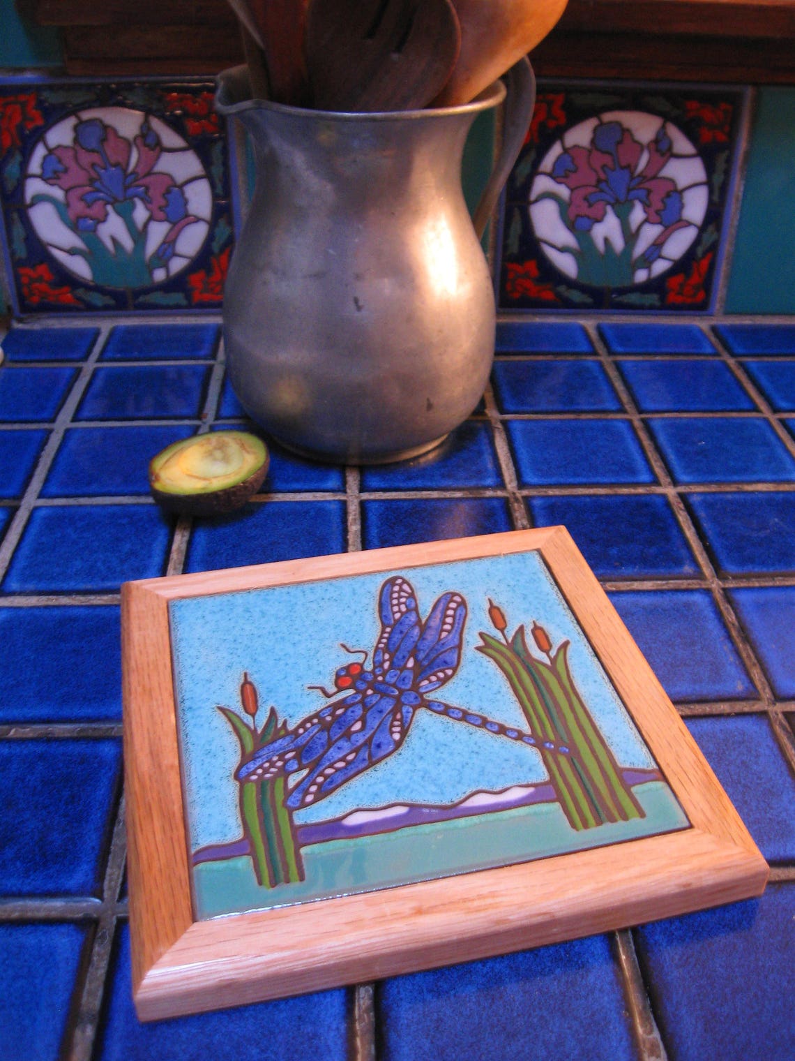 Ceramic Tile Horned Puffins Bird Audobon Trivet Backsplash Hot Plate ...