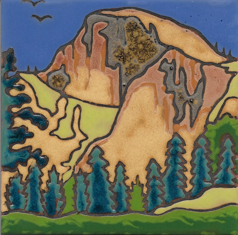 Ceramic Tile Half Dome, Yosemite, Hotplate, Wall Decor, Back Splash ...