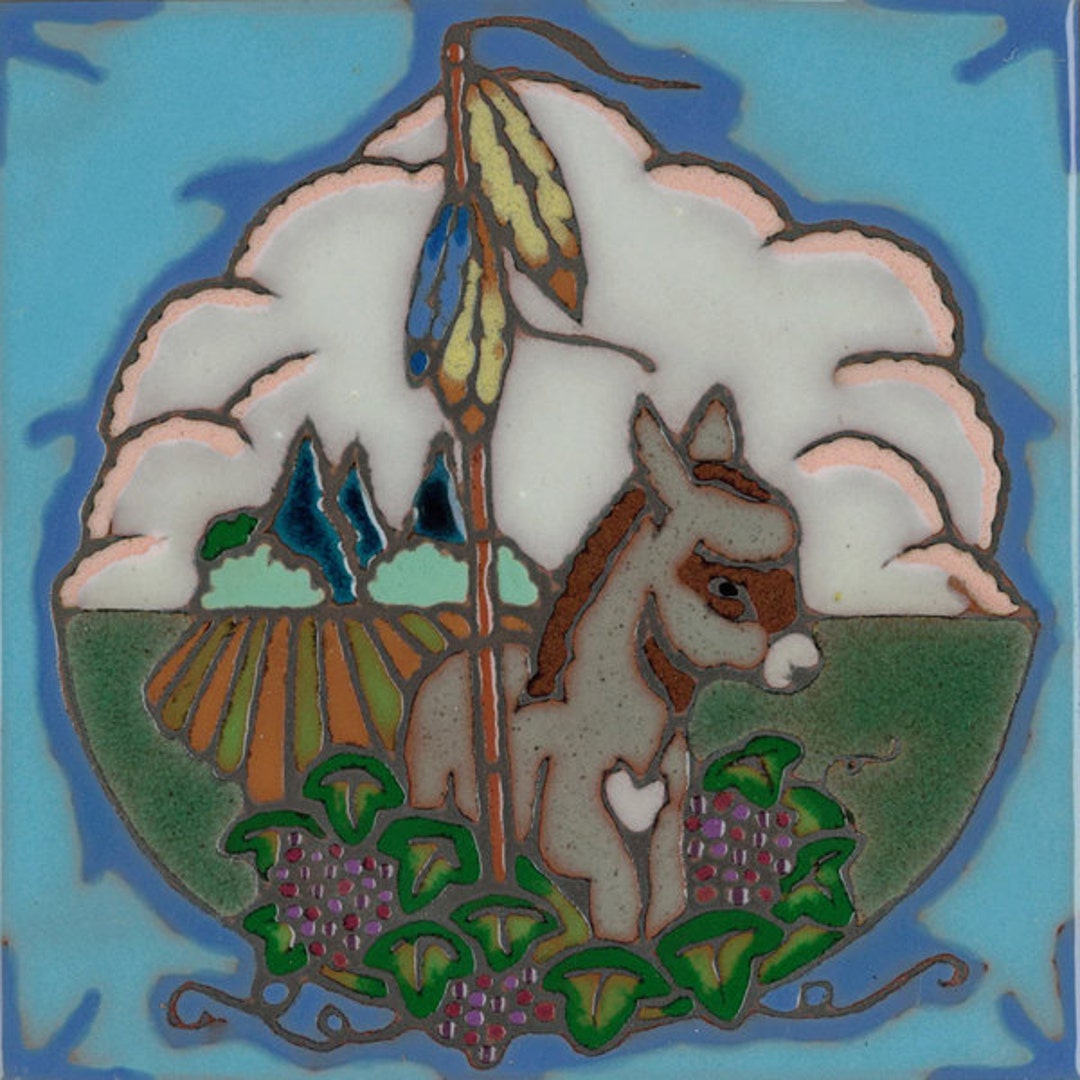 Hand Painted Ceramic Donkey or Burro Original Art - Etsy