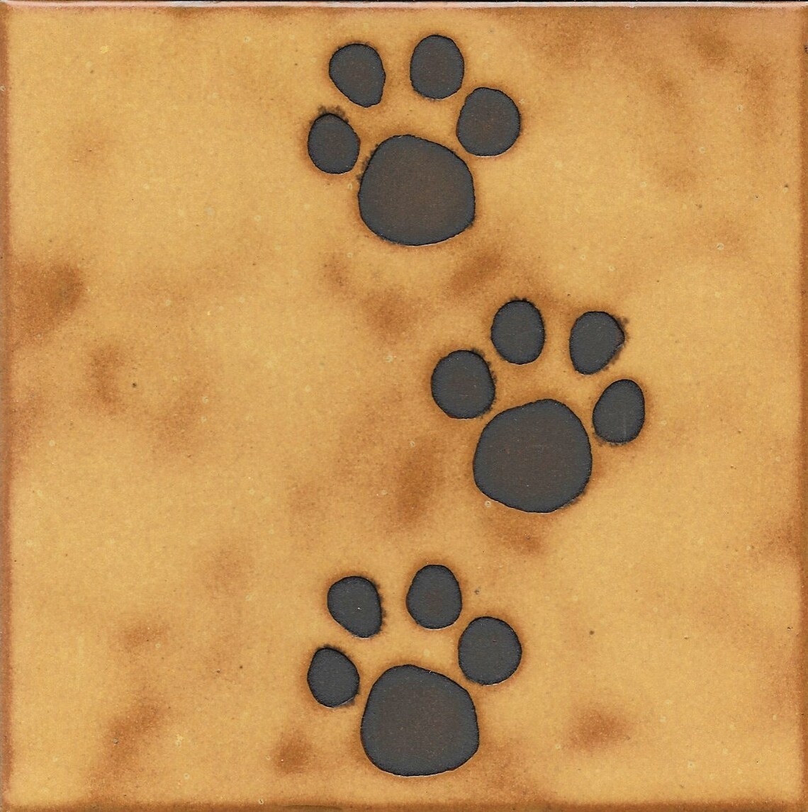 Dog Cat Animal Paw Print Tile Installation Hot Plate Wall Decor Kitchen ...