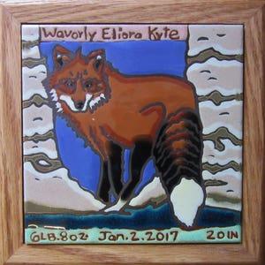 Ceramic Tile Personalized Newborn Baby Custom Hand Painted Hot Plate ...