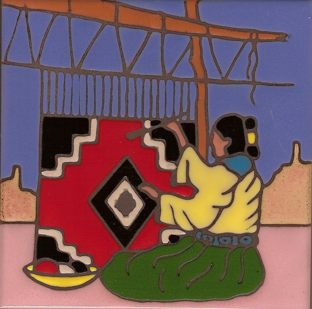 Ceramic Tile Navajo Indian Native American Trivet Back Splash ...