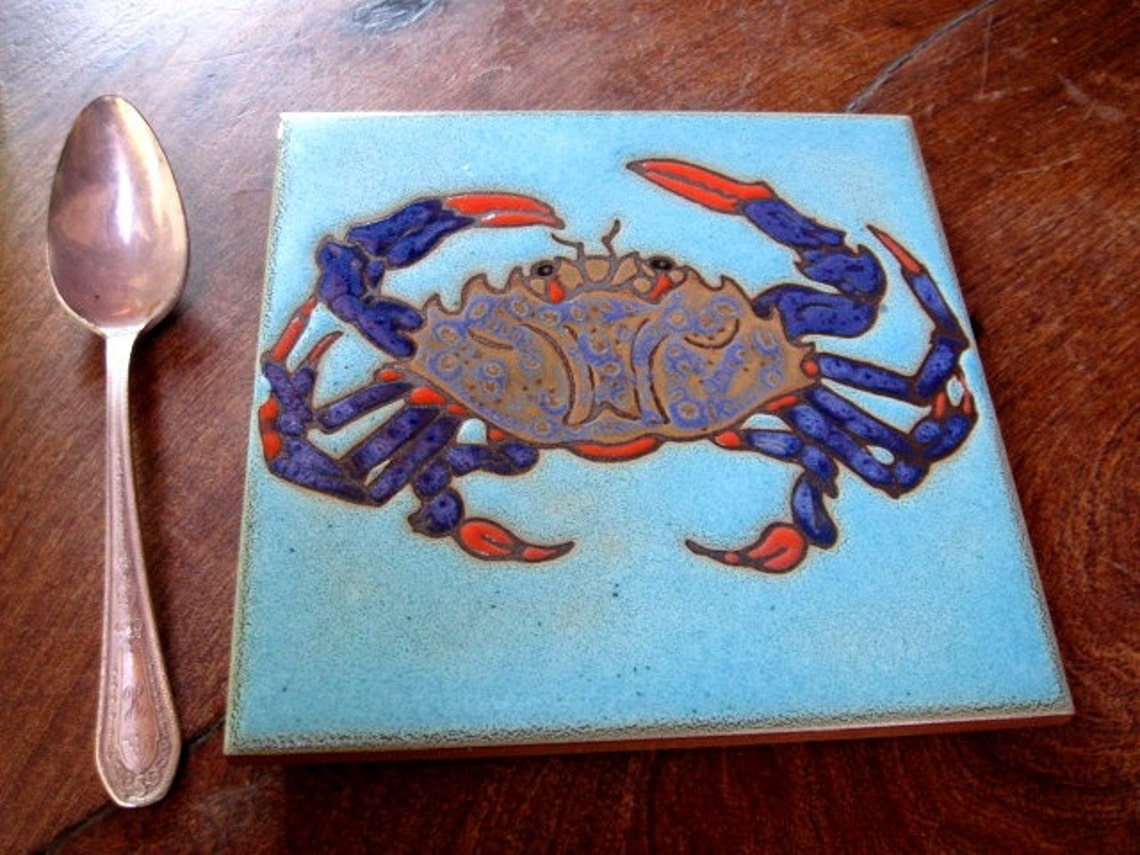 Ceramic Tile Blue Crab Sea Life Ocean Kitchen Backsplash Bathroom Mural ...