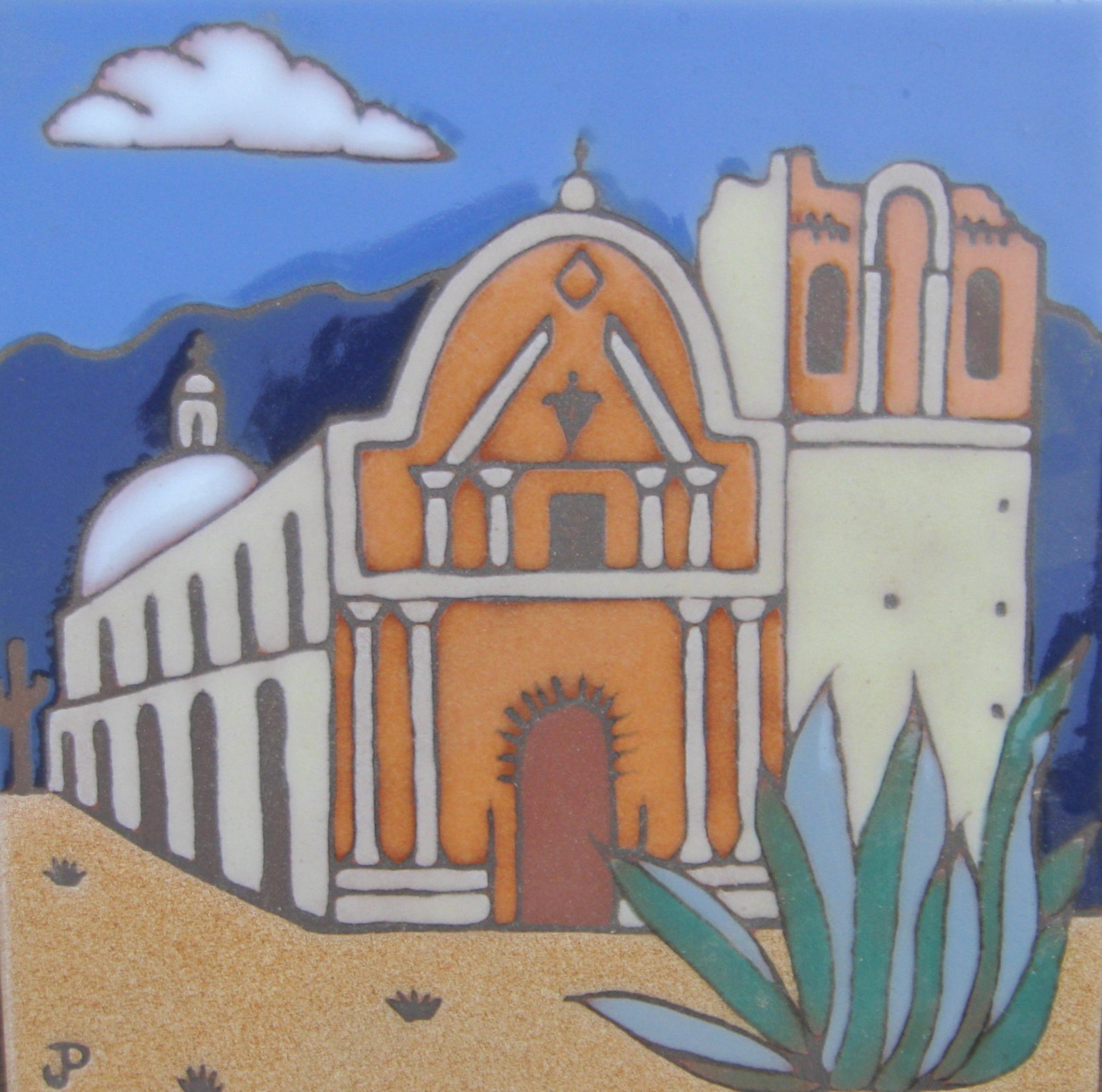 Tumacacori Mission Ceramic Tile Near Tucson, Arizona - Etsy