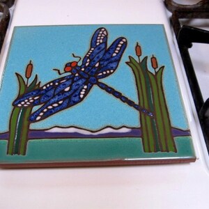 Ceramic Tile, Dragonfly, Hot Plate,walldecor, Kitchen Backsplash ...